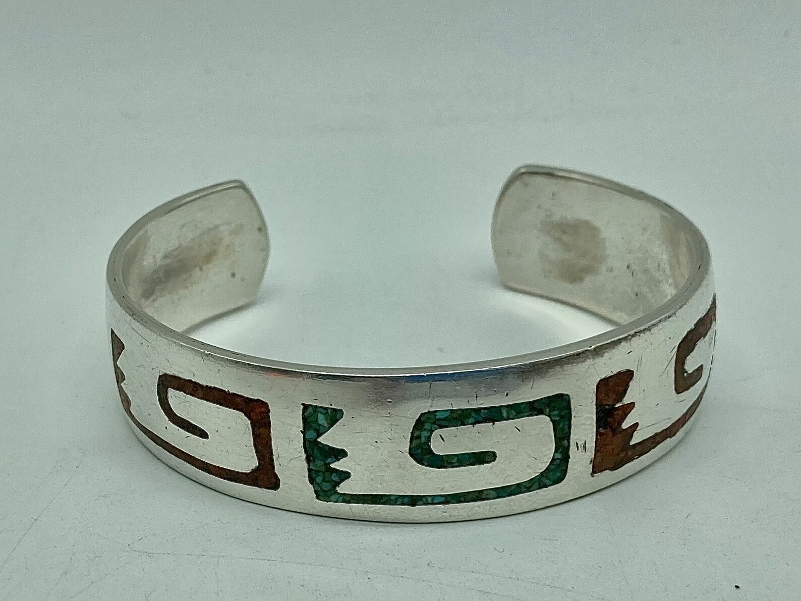 Carl Begay Signed Navajo Handmade Sterling Silver Cuff Bracelet With ...