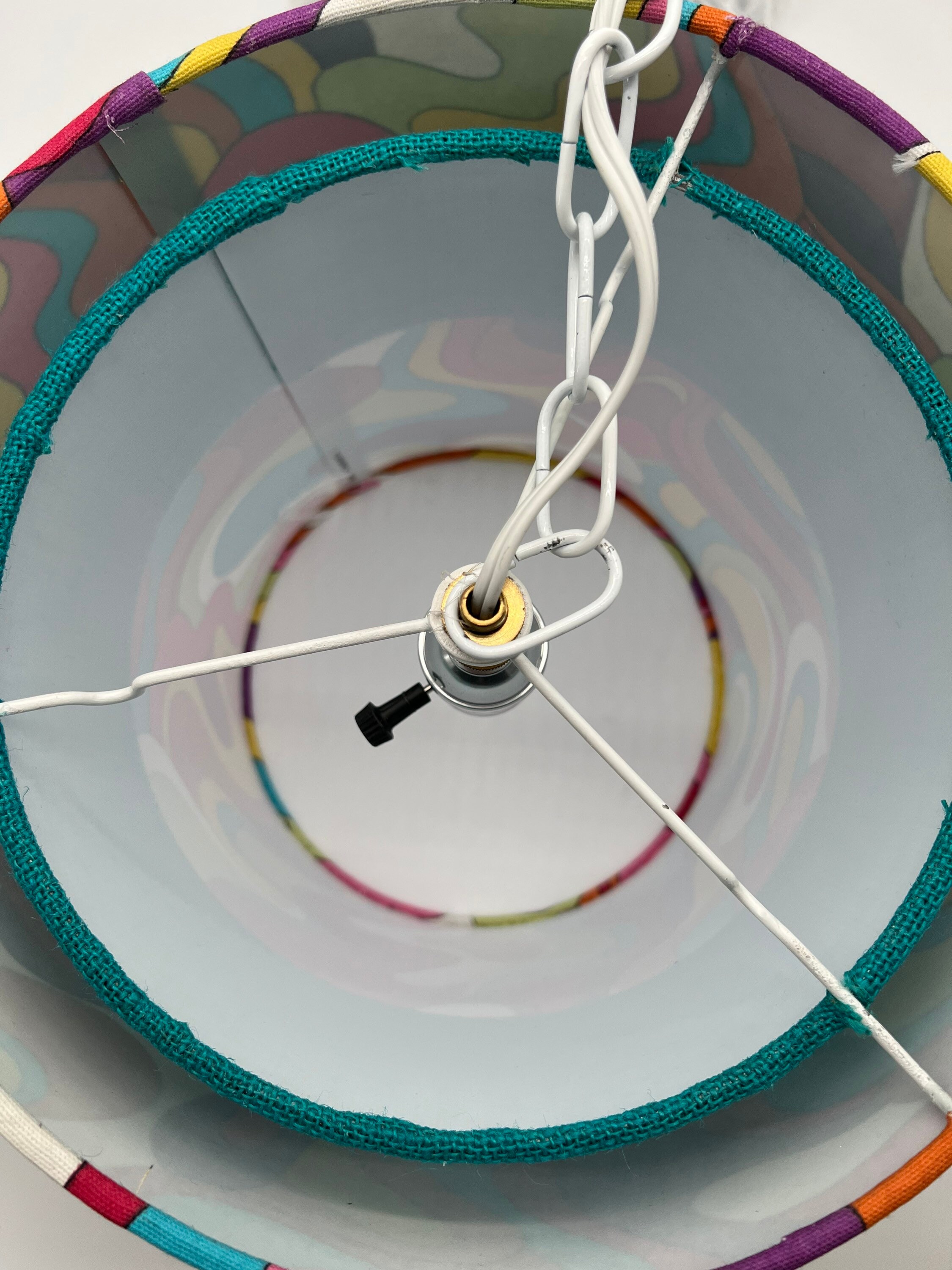 Original 1968 mod Squad Material Cake Lamp / Vintage Hanging - Etsy