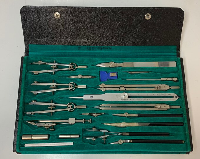 Vintage Tacro Drafting Set / German Made / Stainless Steel / Genuine ...