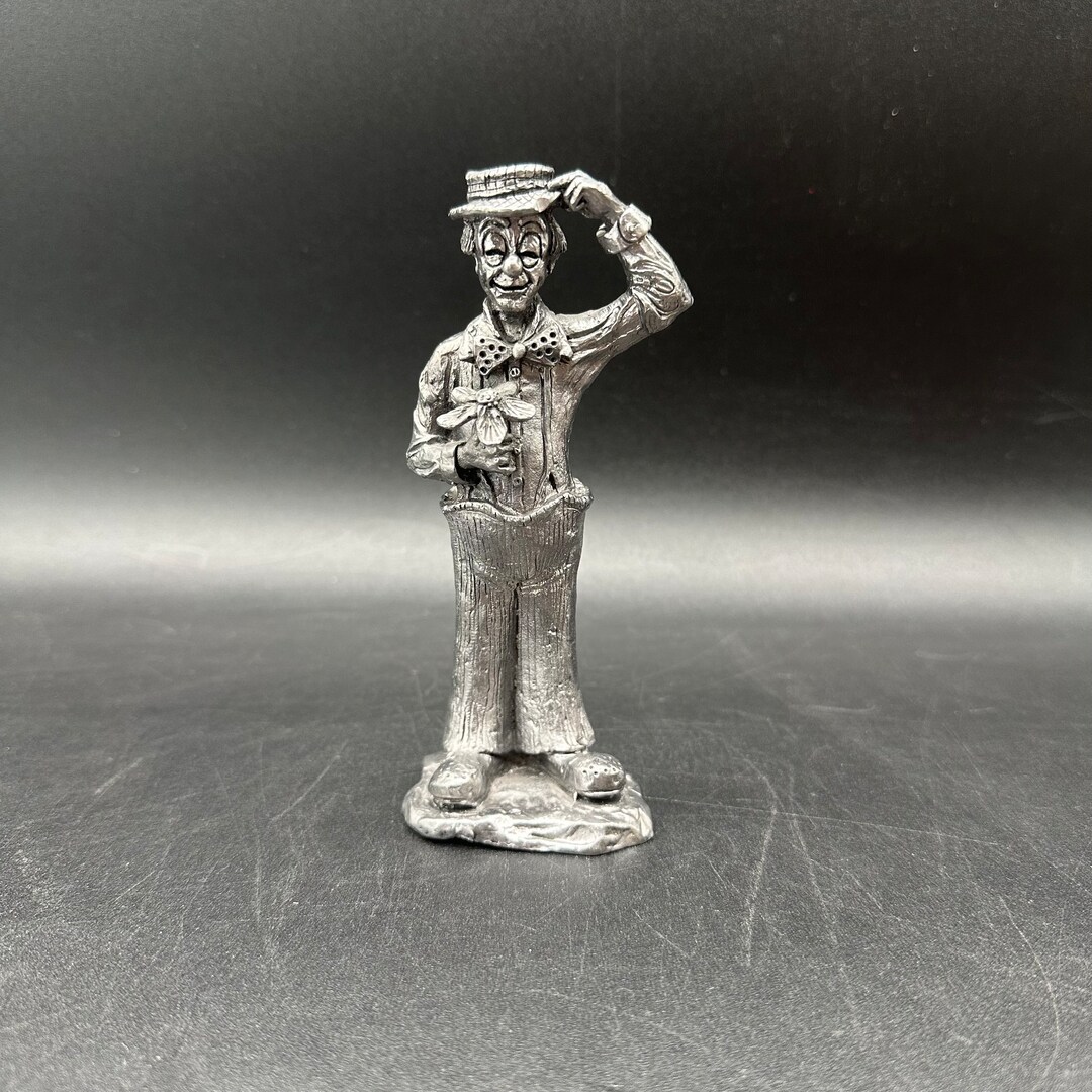 Michael Ricker Signed Pewter Clown Figurine / Vintage Colorado Artist ...