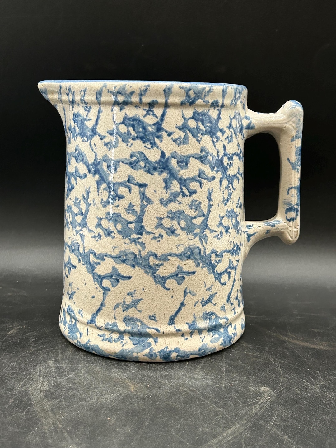 Antique Spongeware Pitcher / DN AS / Theshopsinuptown - Etsy