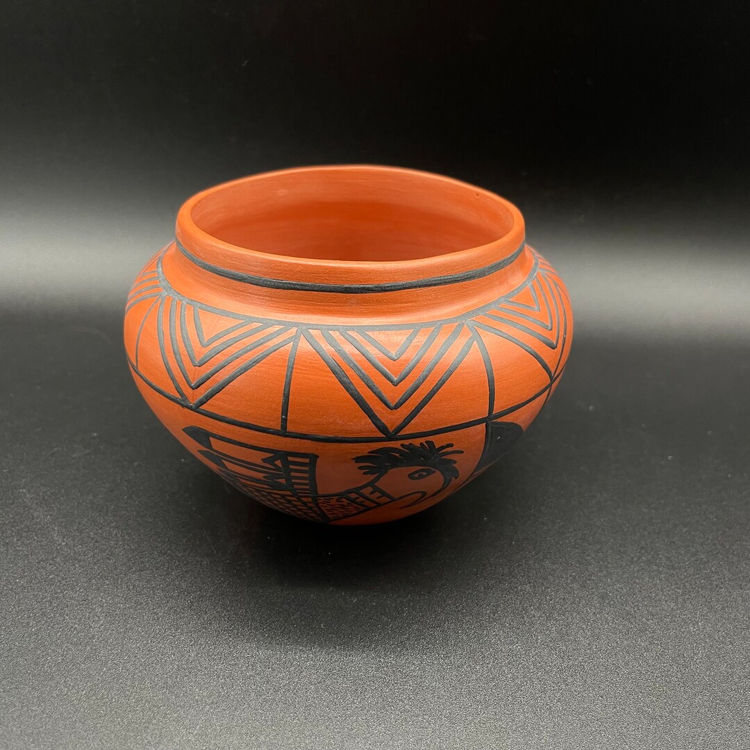 Handmade Hopi Tribe Coil Clay Pottery / Vintage Native American Pottery ...