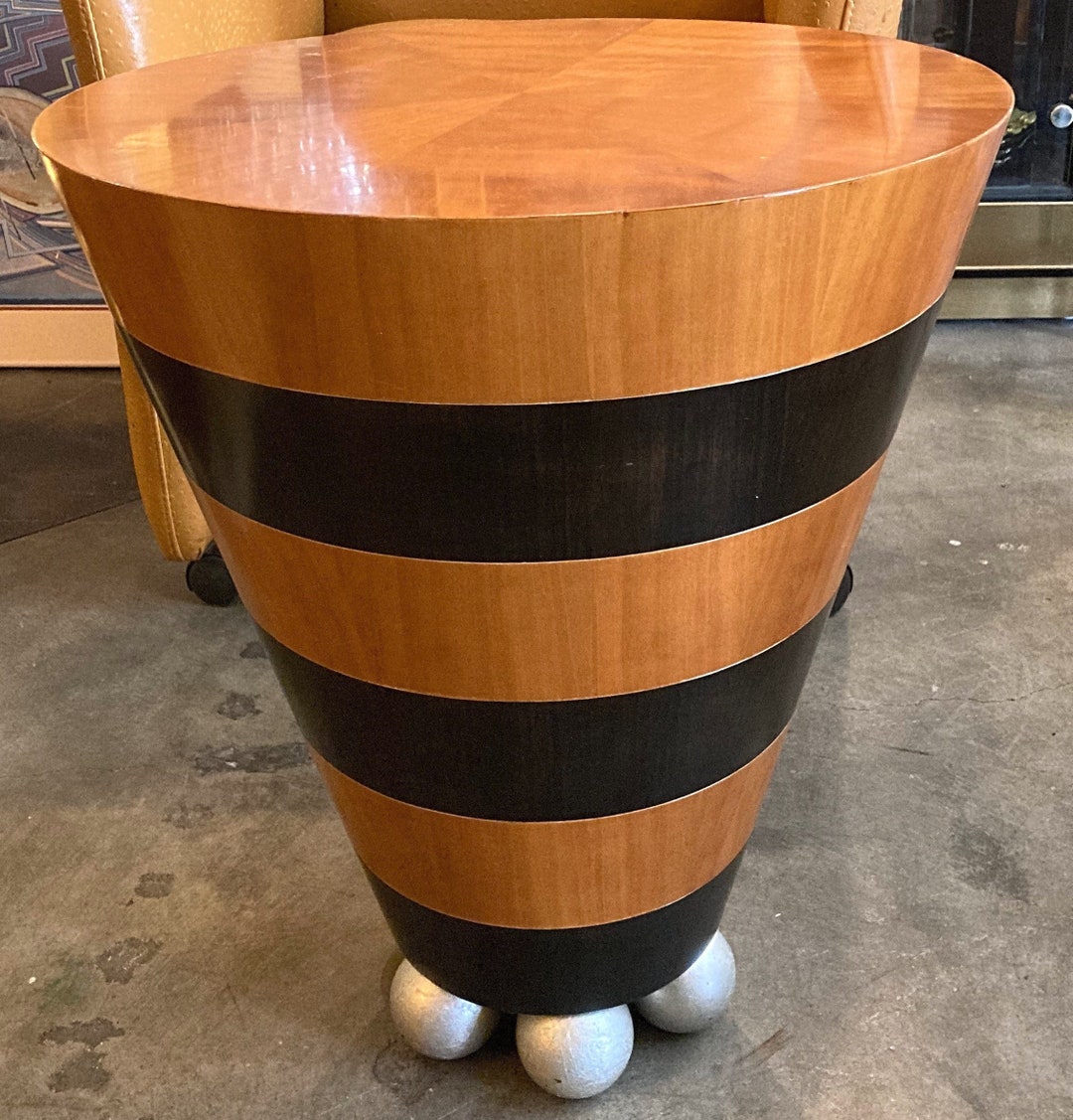 Ruth Livingston Striped Cone Occasional Table / Side Table / - Etsy.de
