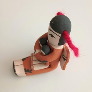 Miniature Native American Pueblo Pottery Figural Ornament by Angel and ...