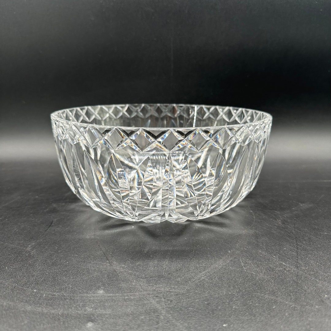 Waterford 8-inch Cut Crystal Round Bowl With Etched Star Diamond ...