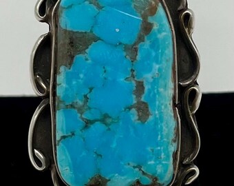 Vintage Navajo Lapis Sterling Silver Collar Brooch by Alice Platero - Etsy