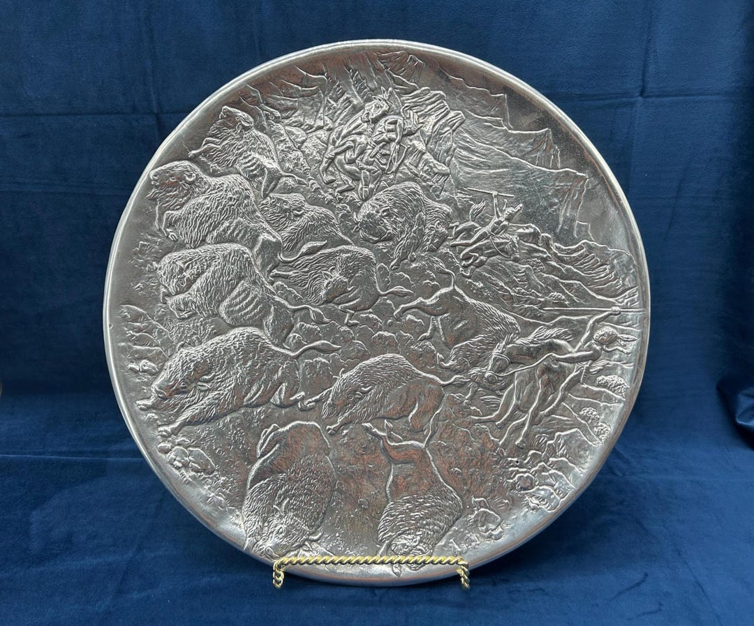 Arthur Court Buffalo Hunt Platter / 99 AS / Theshopsinuptown - Etsy
