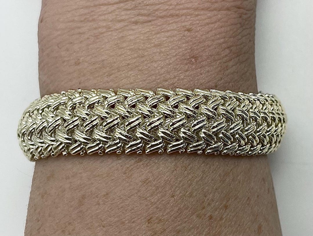 Authentic Birks Huge Sterling Silver Chain / Mesh / Weave Pattern ...