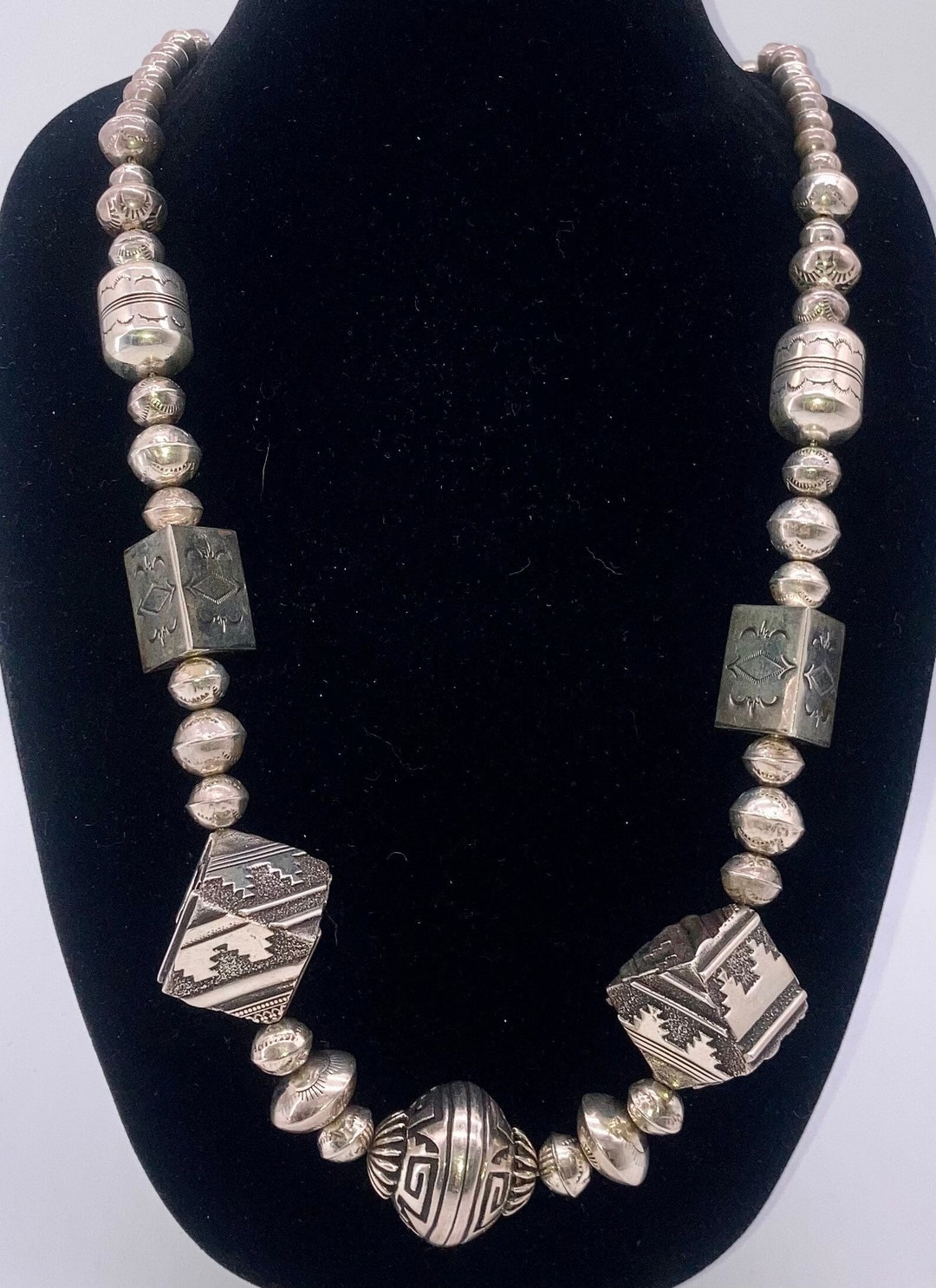 Huge Old Tommy Singer Navajo Handmade Sterling Silver Beaded - Etsy