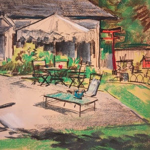 Frank Beatty Modernist Pastel on Paper - Etsy