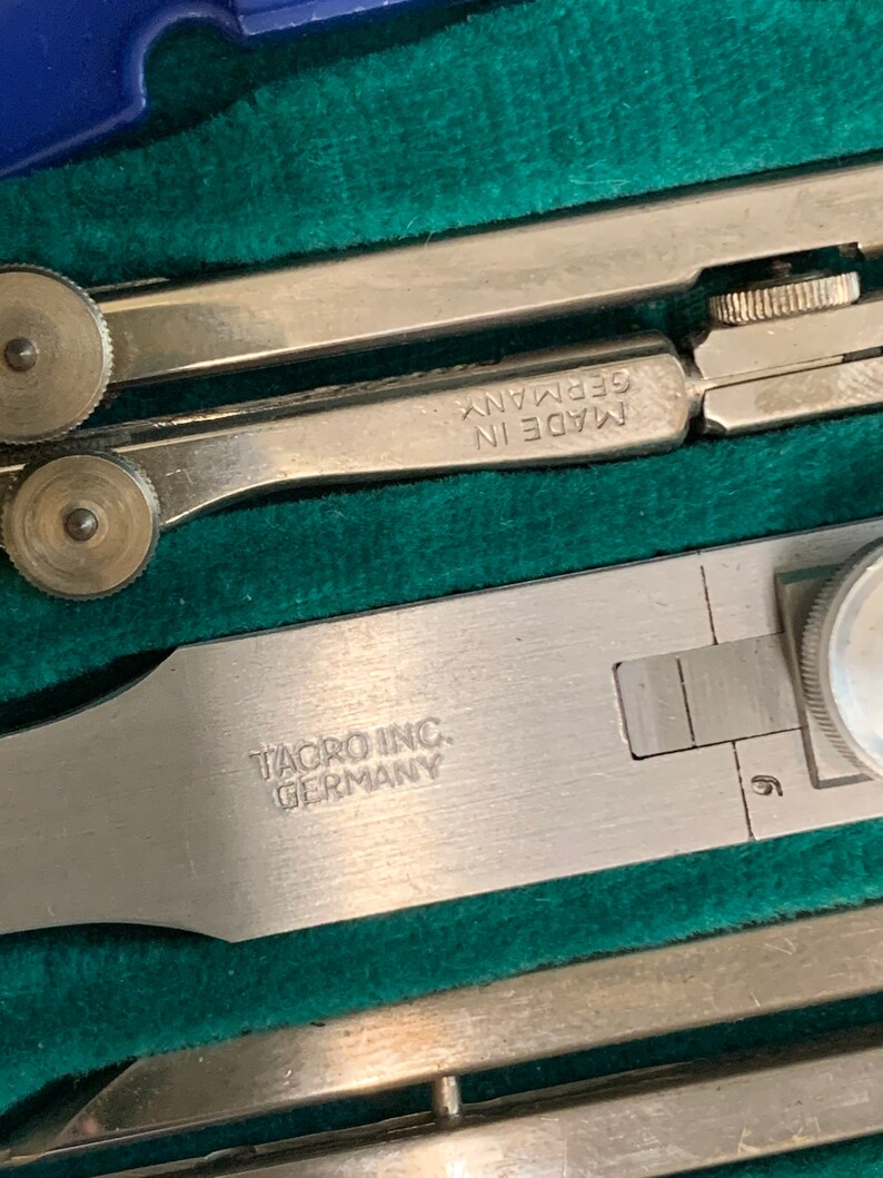 Vintage Tacro Drafting Set / German Made / Stainless Steel / | Etsy