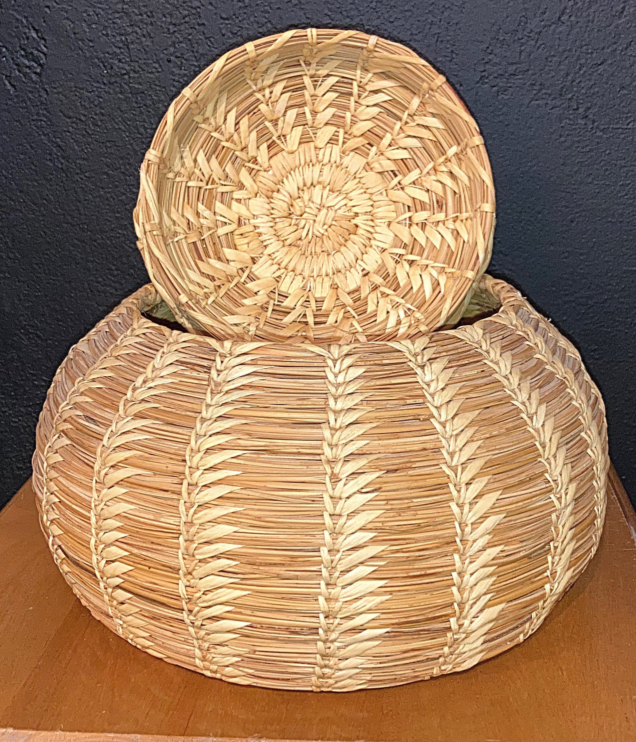 Handmade Split Stitch Papago Lidded Basket #DN the Shops in Uptown - Etsy