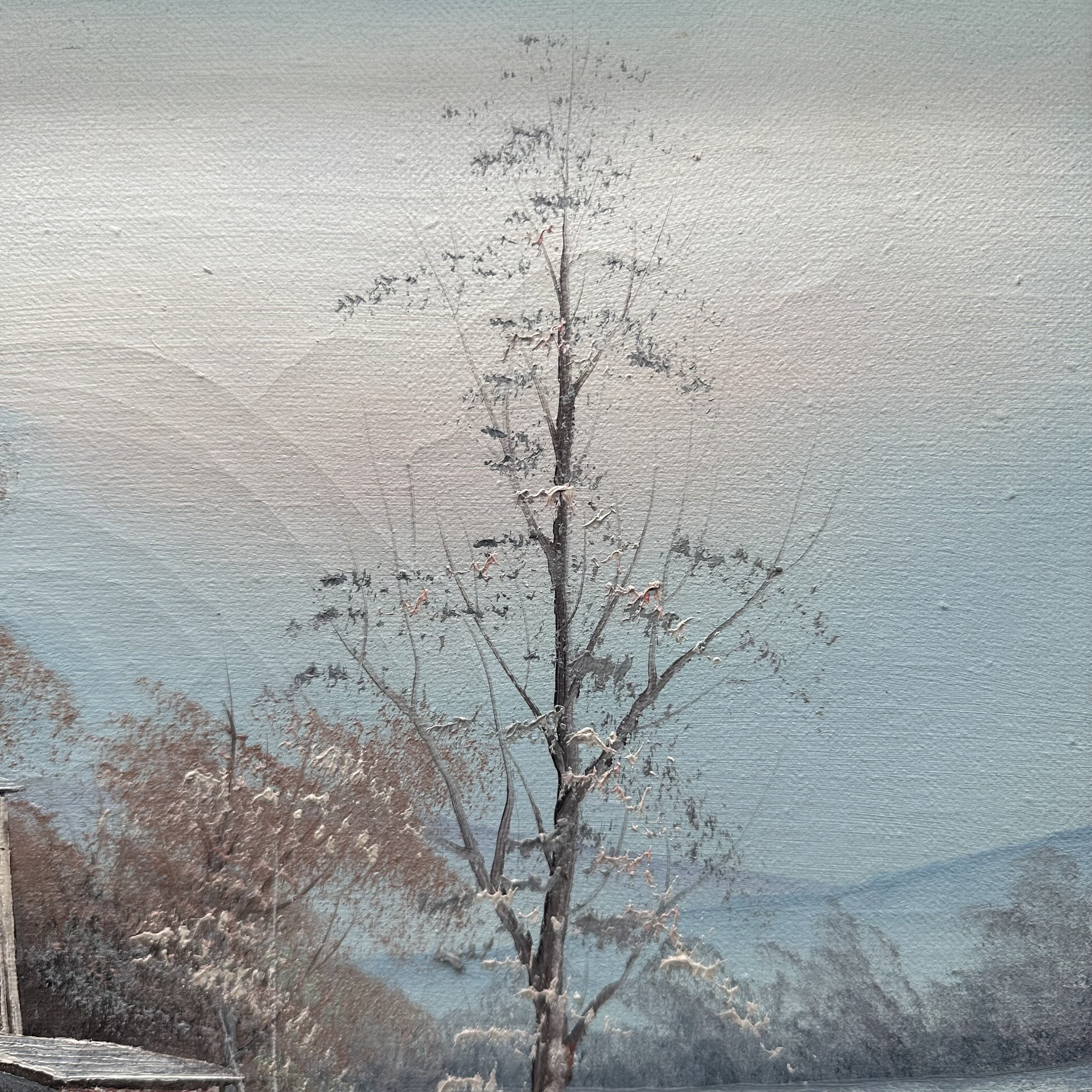 J Medina Signed Winter Barn Landscape Oil Painting / Framed Alice J ...