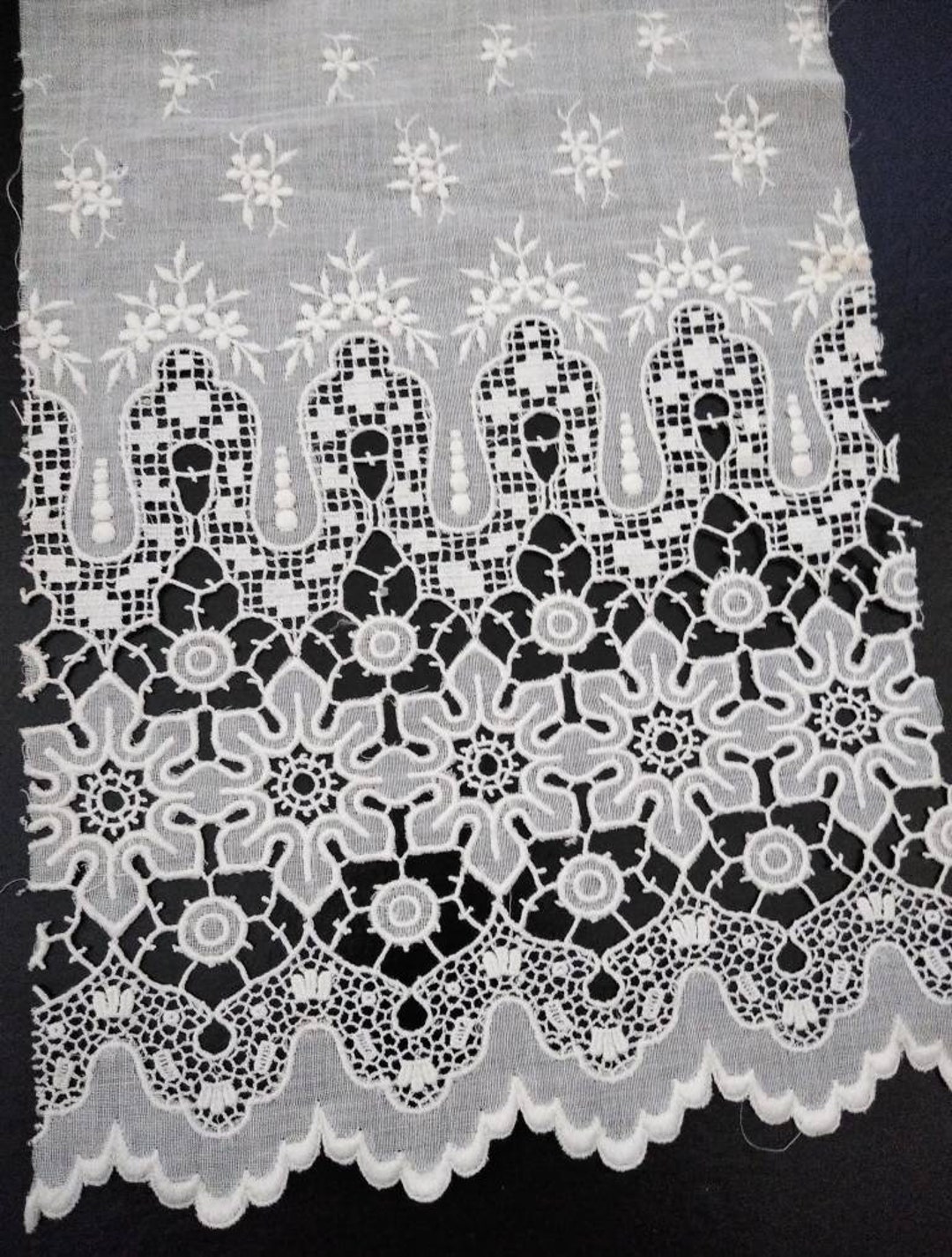 Set of Ten Antique Embroidery Panel Samples Broderie Anglaise ...