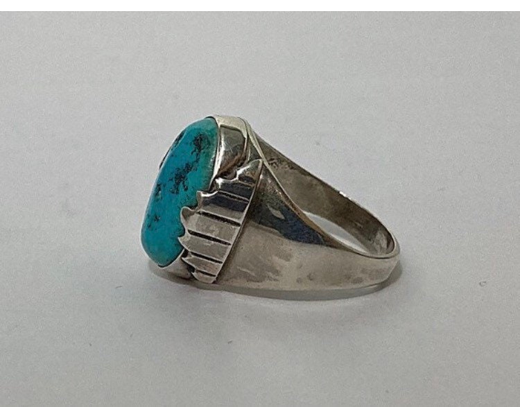 Artist Signed Zuni Handmade Sterling Silver Ring With - Etsy