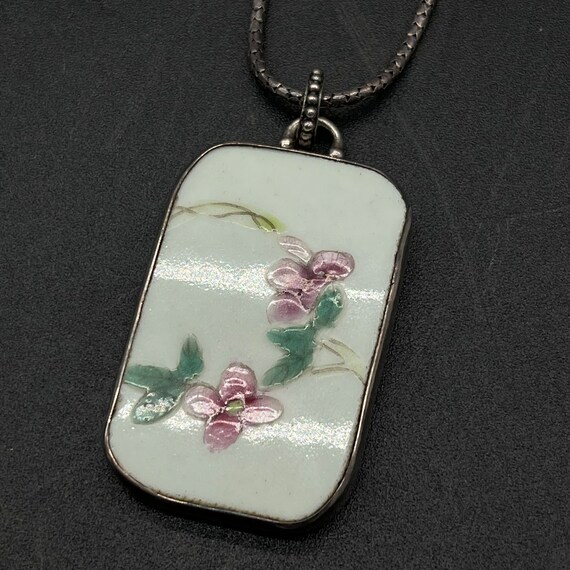 Porcelain Pottery Shard Necklace / Sterling Silver / … - Gem