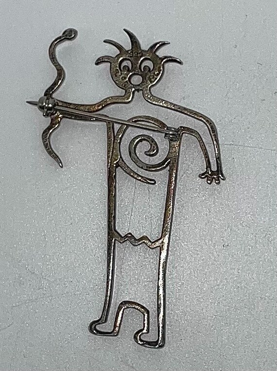 Snake Dancer Pin / Belinda Woody Signed Navajo Handma… - Gem