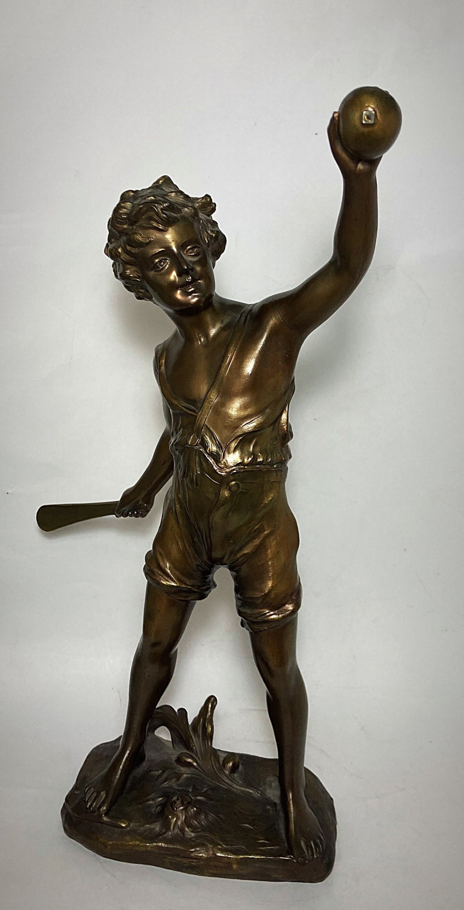 Bronze Statue of Boy Playing Cricket by Franz Iffland / 15 - Etsy