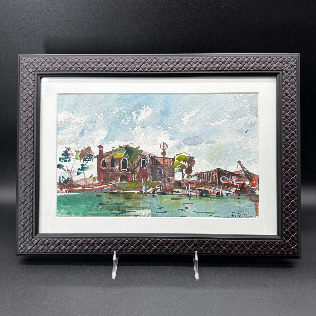 Signed and Framed Dina Bellotti Watercolor Painting / Matte Watercolor ...