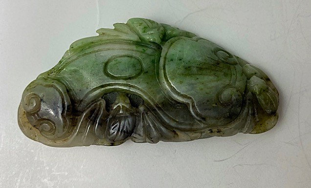 Jadeite Jade Carving Of Bats With Lotus Flower 40 | Etsy