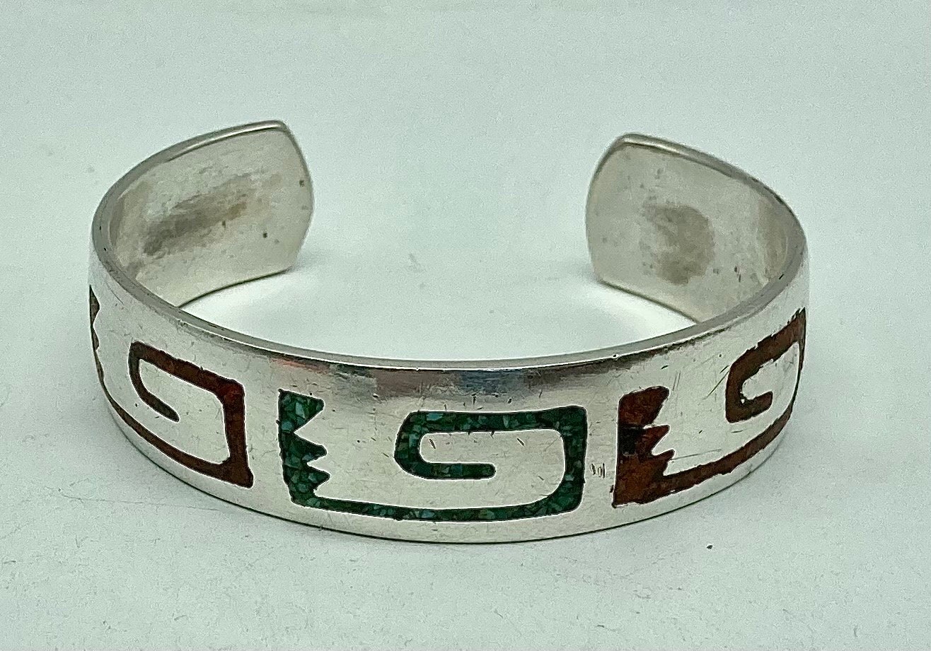 Carl Begay Signed Navajo Handmade Sterling Silver Cuff Bracelet With ...
