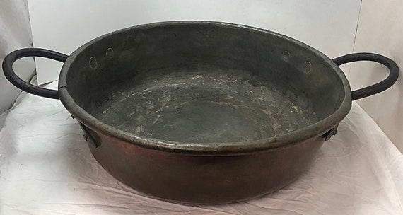 Primitive Hand Made/hand Forged Copper Basin With Hand Forged - Etsy