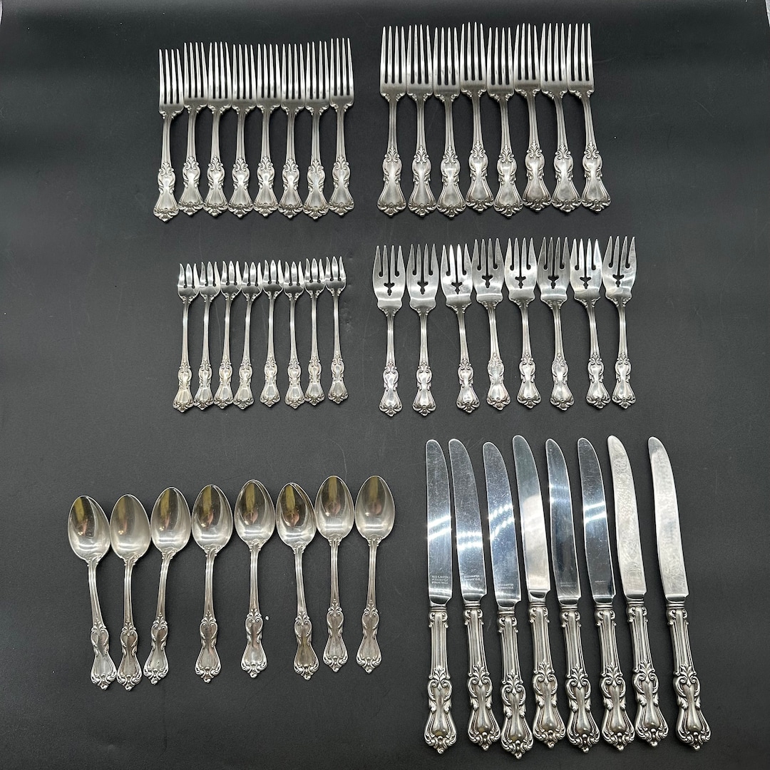 Reed and Barton Marlborough Pattern Flatware Set of 48 / Vintage 48 ...