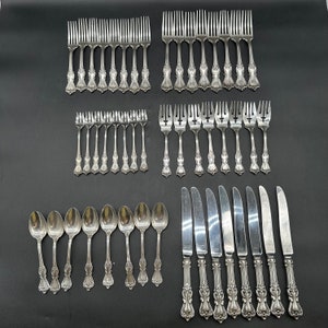 Reed and Barton Marlborough Pattern Flatware Set of 48 / Vintage 48 ...