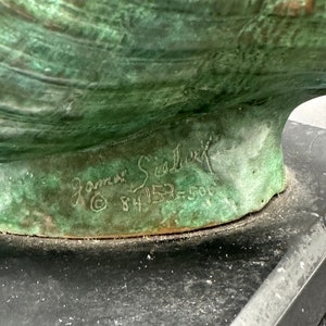 James Siebert young God Triton Bronze Sculpture on Marble Base / Signed ...