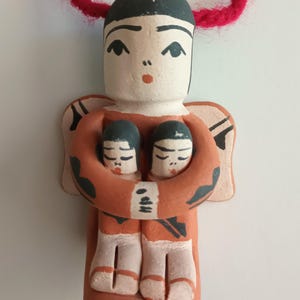 Miniature Native American Pueblo Pottery Figural Ornament by Angel and ...