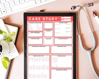 Nursing Case Study Template GREY | A4 | One-paged | Digital | Printable ...