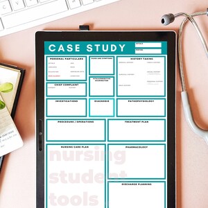 Nursing Case Study Template BLUE | A4 | One-paged | Digital | Printable ...