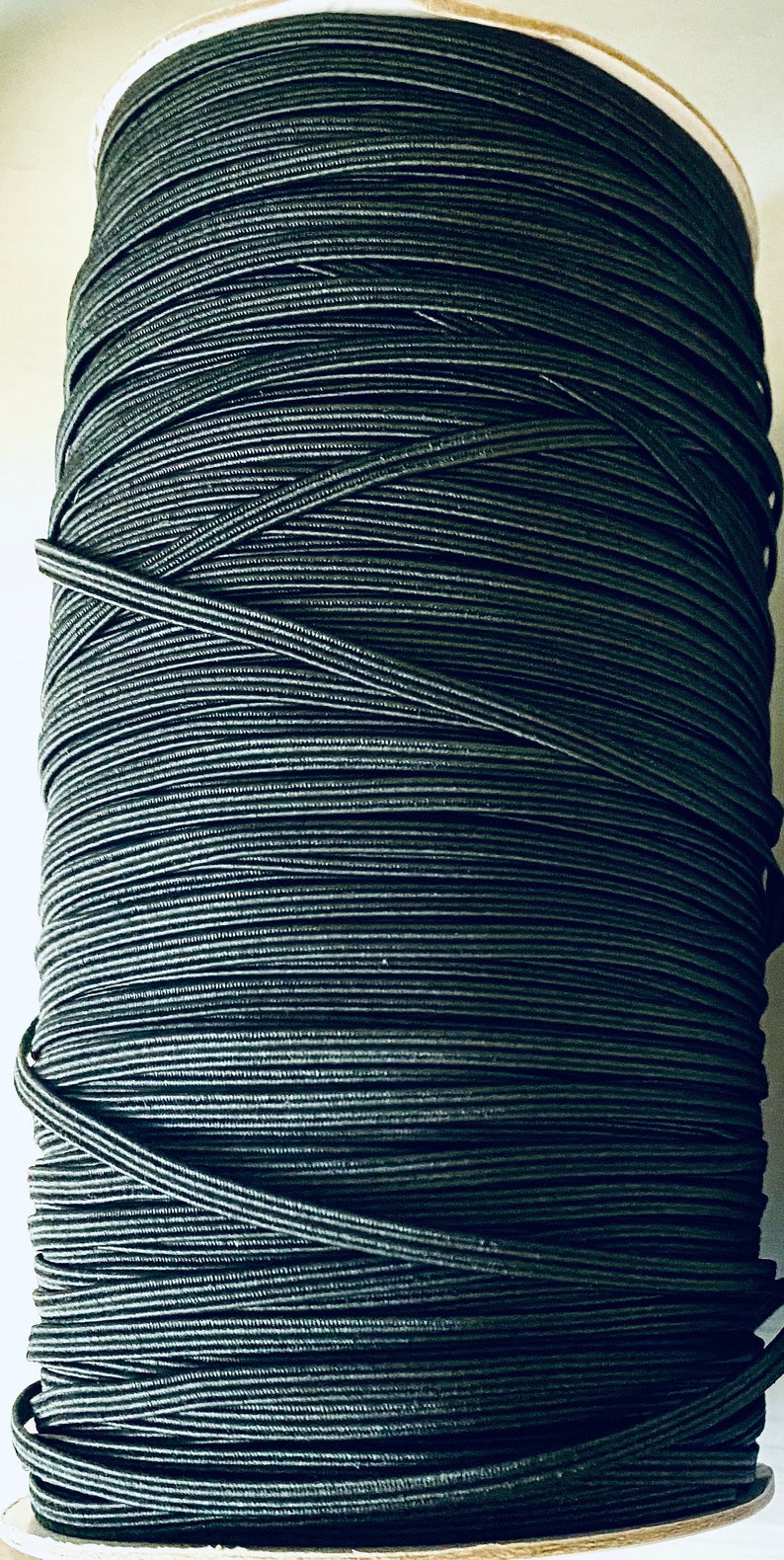 1/8 Inch FLAT ELASTIC | White & Black Elastic | Thin Elastic for Face ...