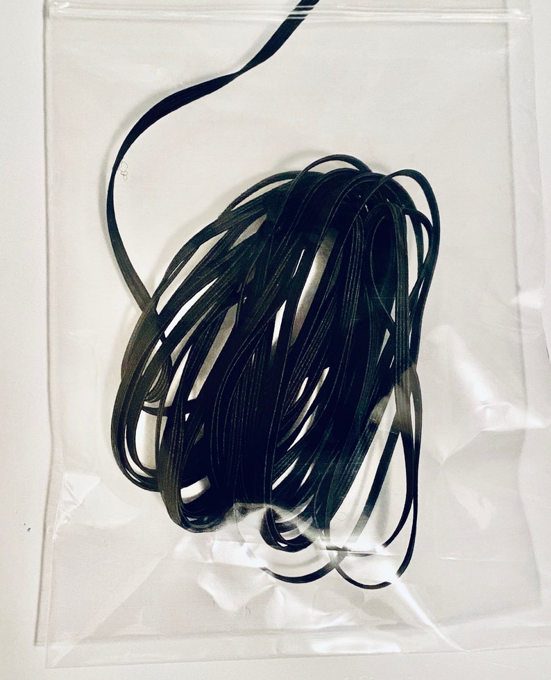 Black Flat Elastic 1/8 Inch Soft Elastic for Sewing Face - Etsy
