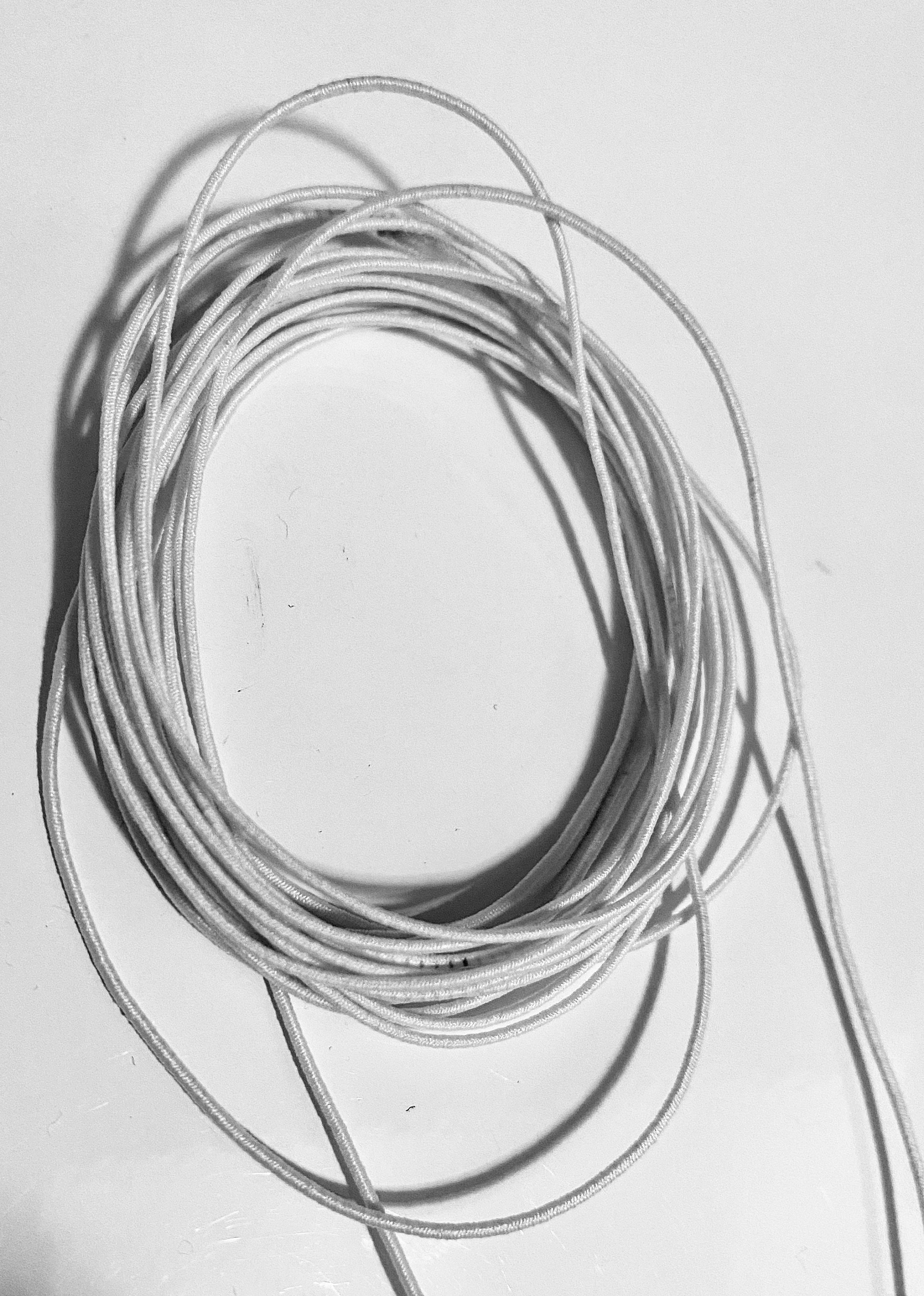 1mm Skinny Elastic White Black Elastic Cord Thin Elastic - Etsy