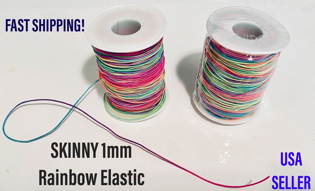 1mm Skinny Elastic | Rainbow Elastic Cord | Thin Elastic for DIY Masks ...