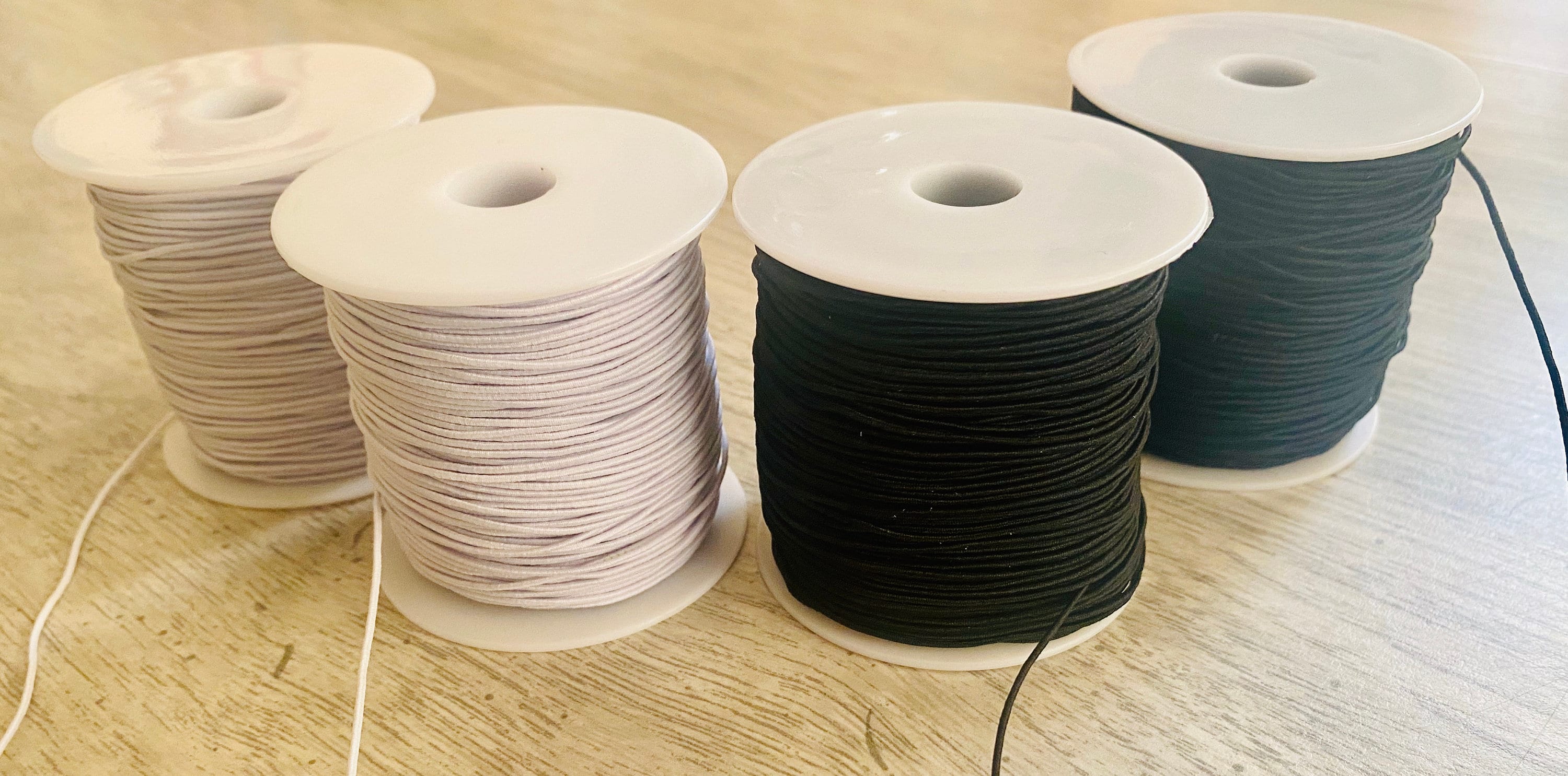 1mm Skinny Elastic White Black Elastic Cord Thin Elastic - Etsy