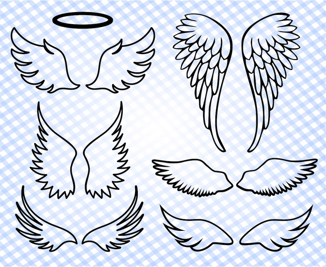 Angel wings svg Angel wings Cricut Angel svg Angel wings cut | Etsy