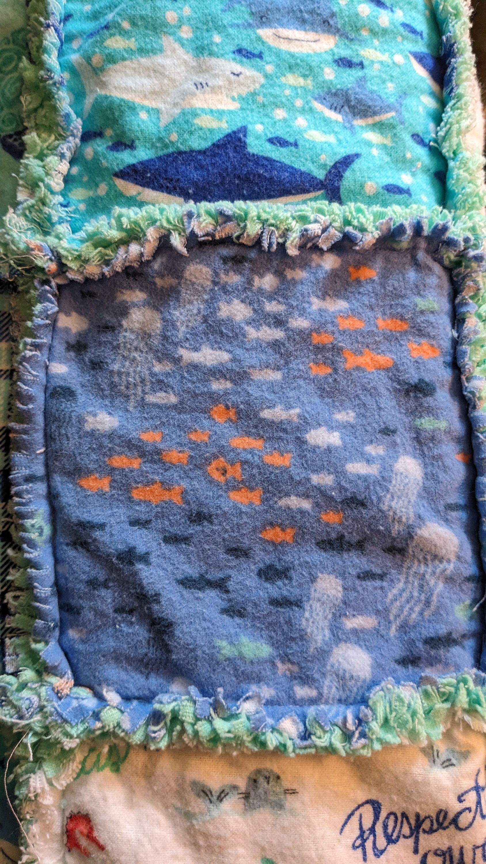 Ocean Baby Rag Quilt - Etsy