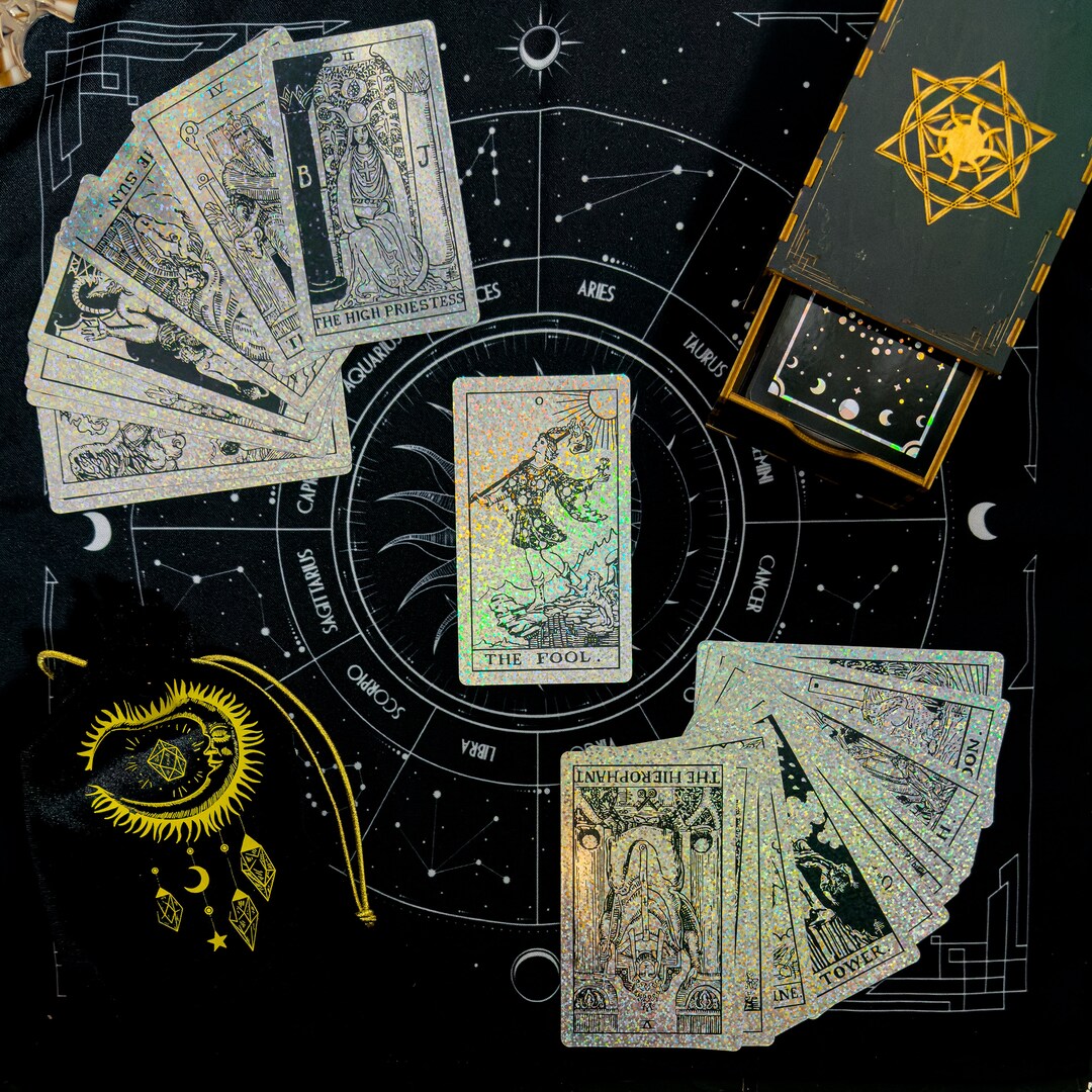 Rainbow Holographic Limited Edition Tarot Cards Deck, Anti-scratch ...