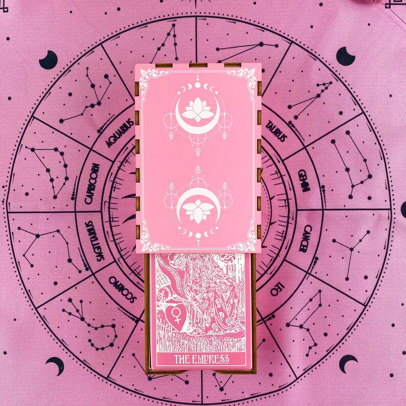 Tarot Deck Pink White Plastic Tarot Cards With Guidebook - Etsy Canada