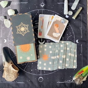 Tarot Deck Moon Magic, Tarot Cards 78 Gift Set With Guidebook,box,cloth&bag Classic Beginner ...