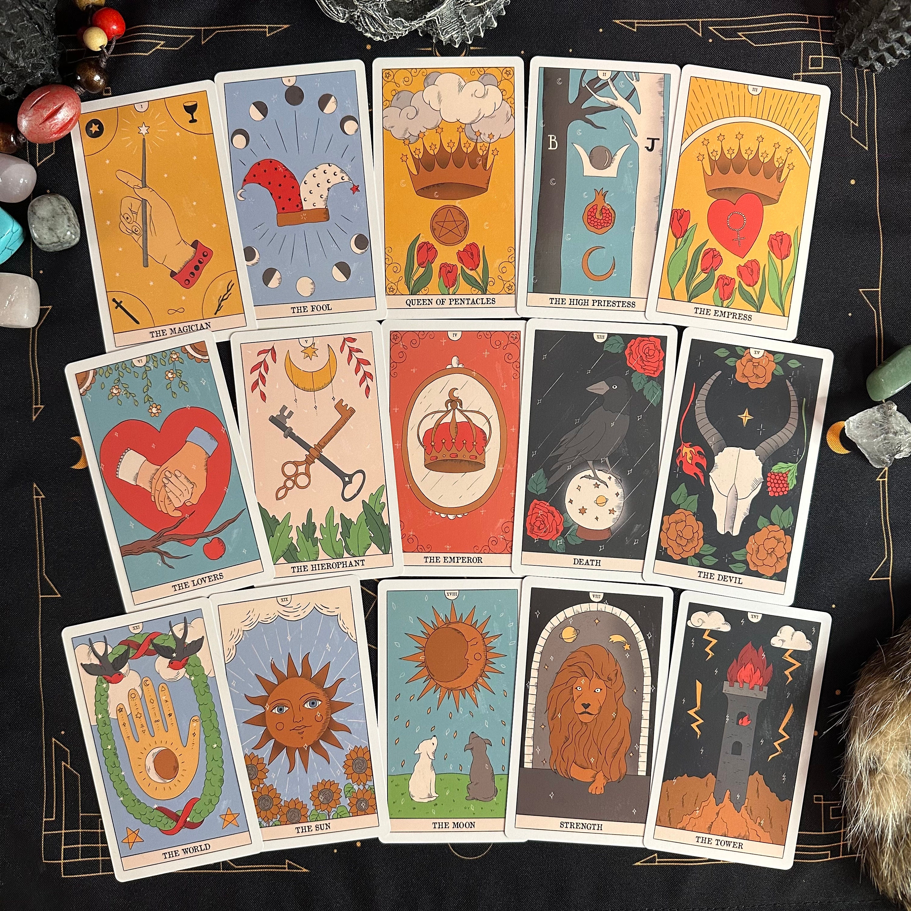 Moon Magic Tarot Deck: 78 Cards, Guidebook, Linen Bag & Cloth - Etsy