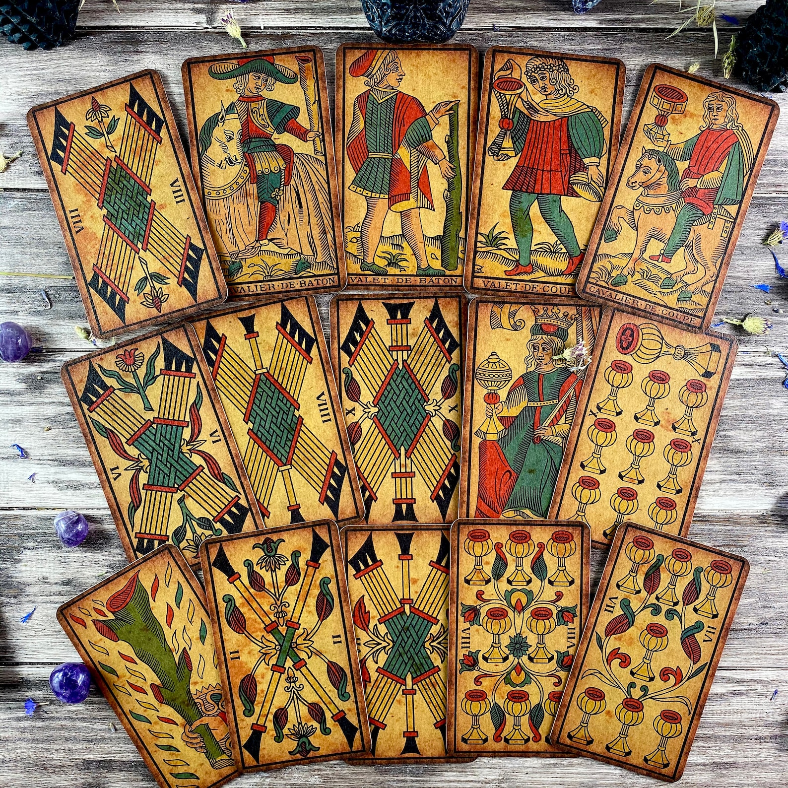 Tarot Deck De Marseille Vintage Tarot Cards 78 Gift Set With - Etsy UK