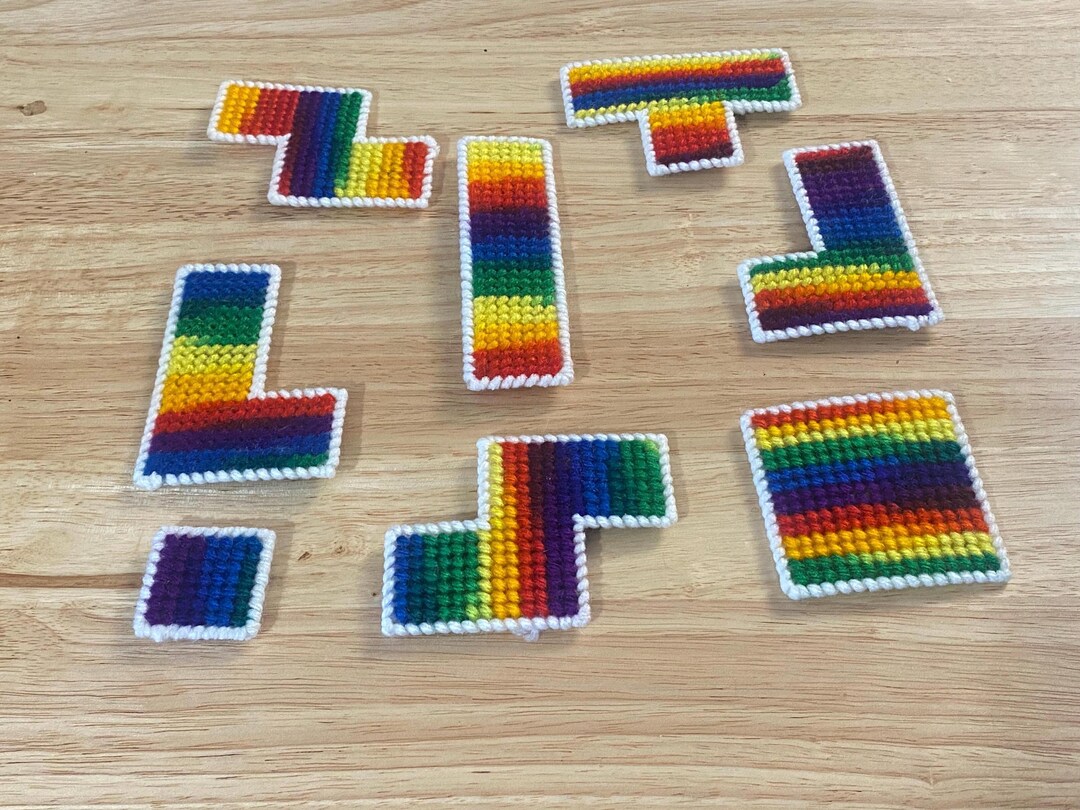 RAINBOW TETRIS MAGNETS 8 Piece - Etsy