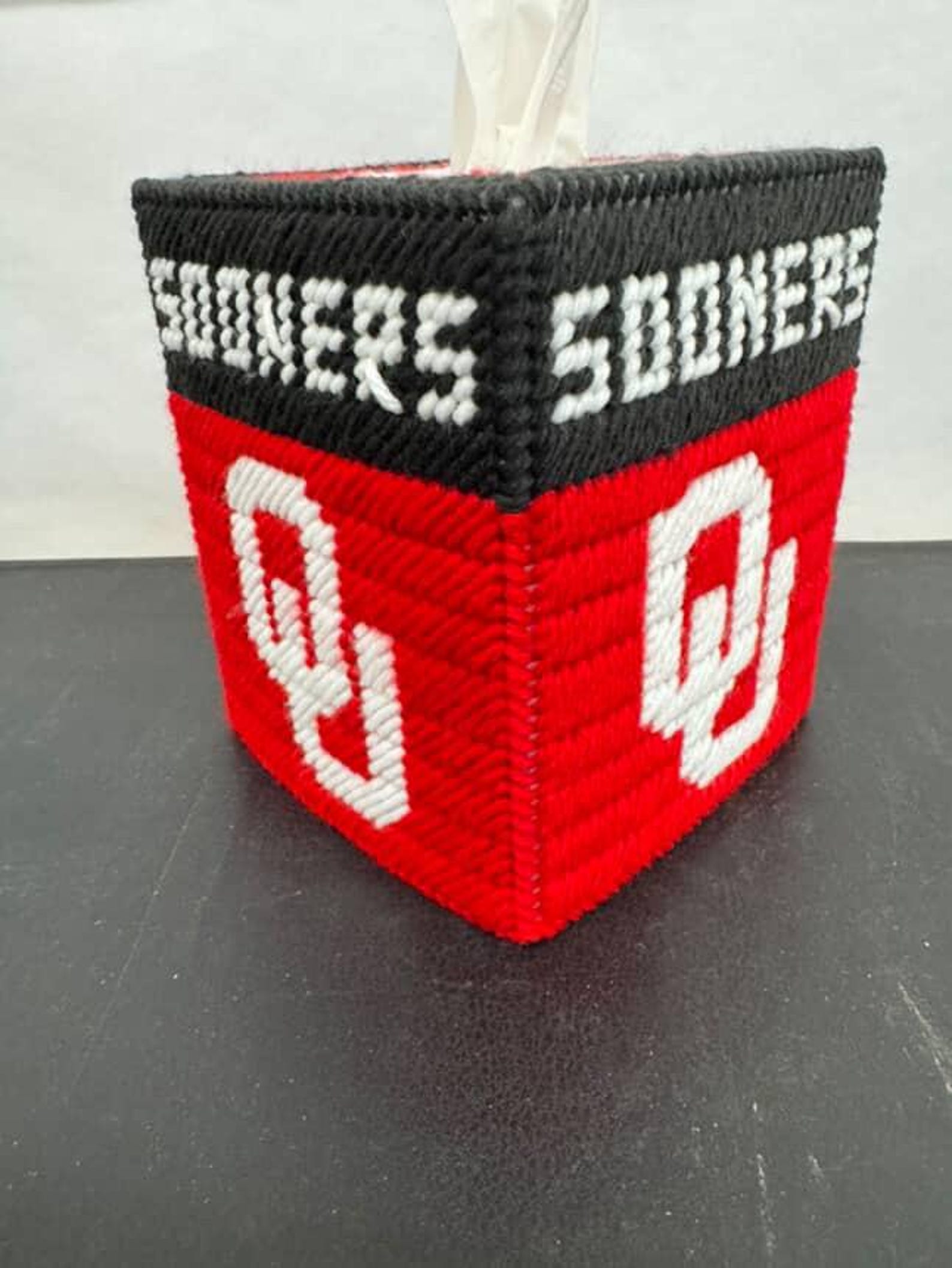 SOONERS OKLAHOMA FOOTBALL Plastic Canvas Tissue Box Cover - Etsy