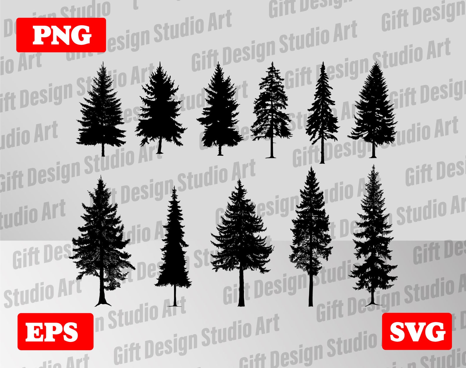 PINE Tree SVG - Tall Skinny Tree - Pine Tree Silhouette - Pine Tree ...