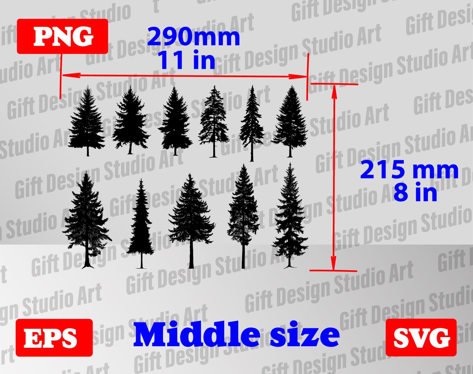 PINE Tree SVG - Tall Skinny Tree - Pine Tree Silhouette - Pine Tree ...