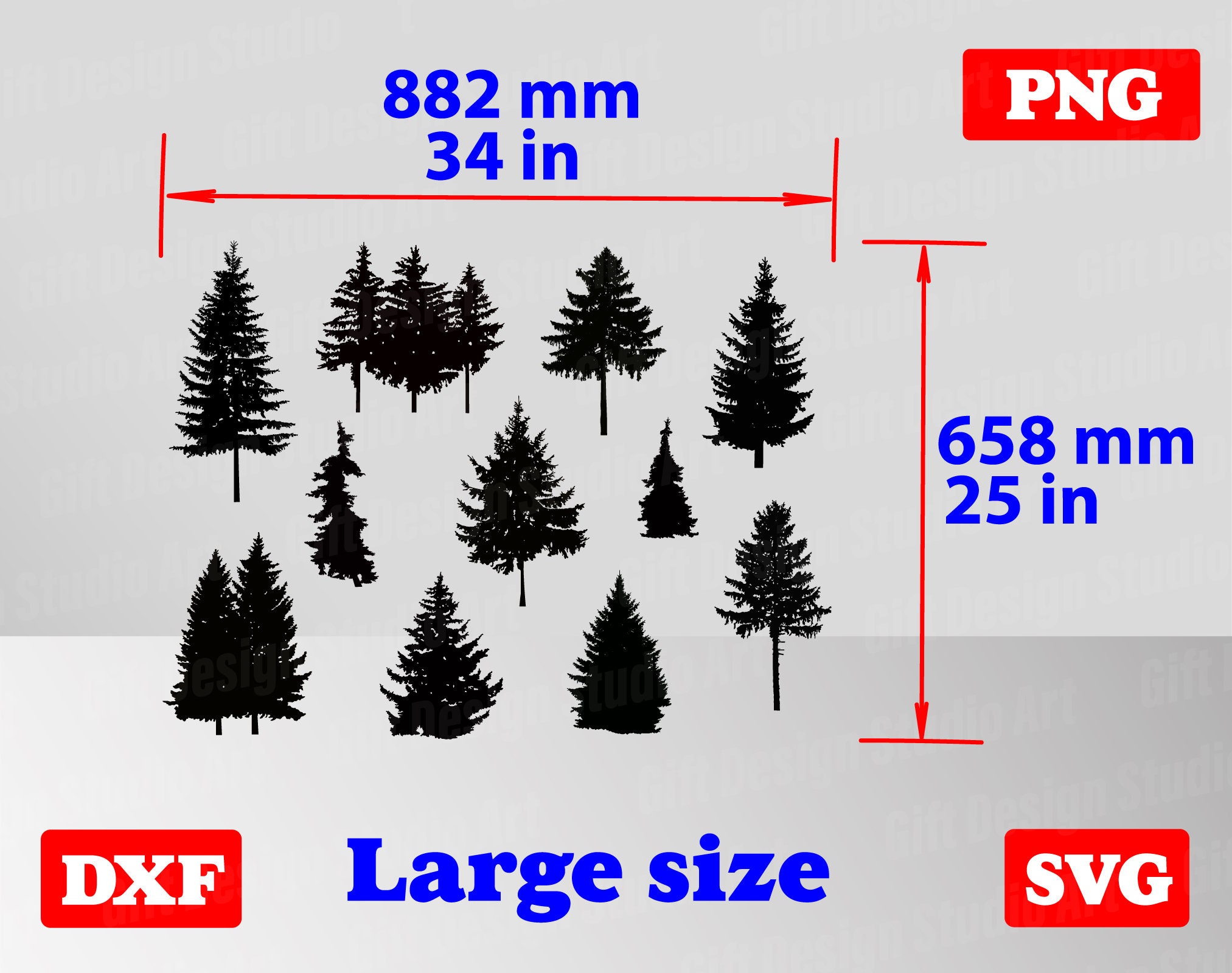 PINE Tree Silhouette- SVG Pine Tree Digital - Tall Skinny Tree - Pine ...