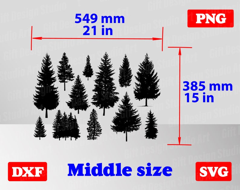 PINE Tree Silhouette -SVG Pine Tree Digital - Spruce Tree File - Pine ...